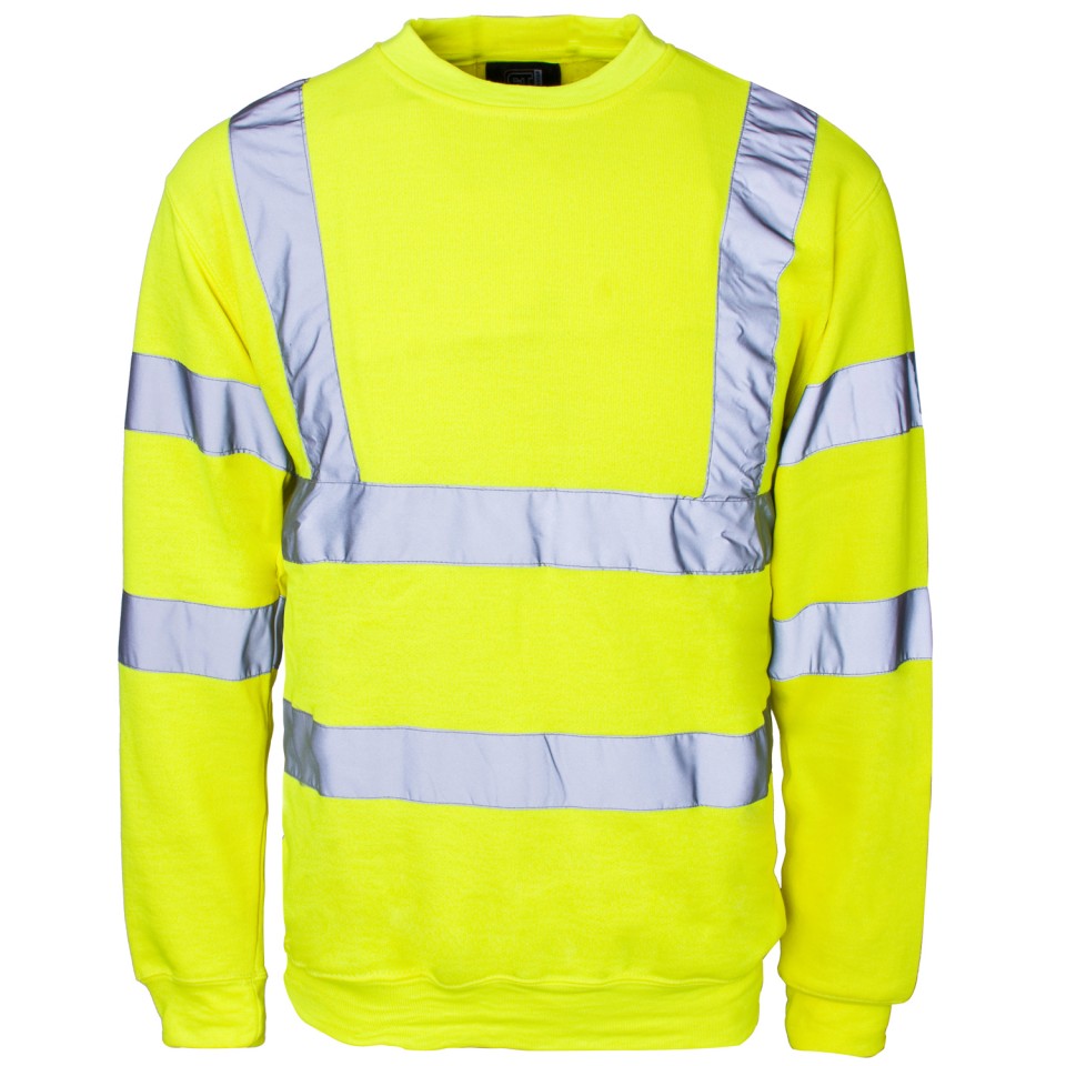 Hi Vis Crew Neck Sweatshirt - JM Work Wear